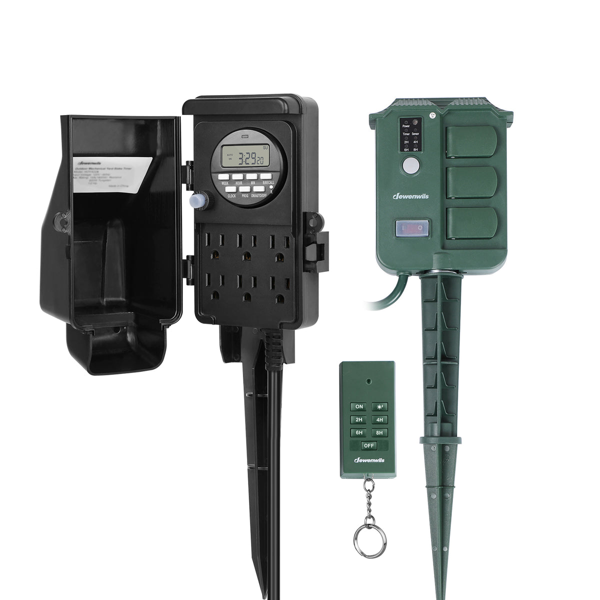 DEWENWILS Wireless Light Switch and Receiver Kit, 15A, No Wiring, 100Ft ...