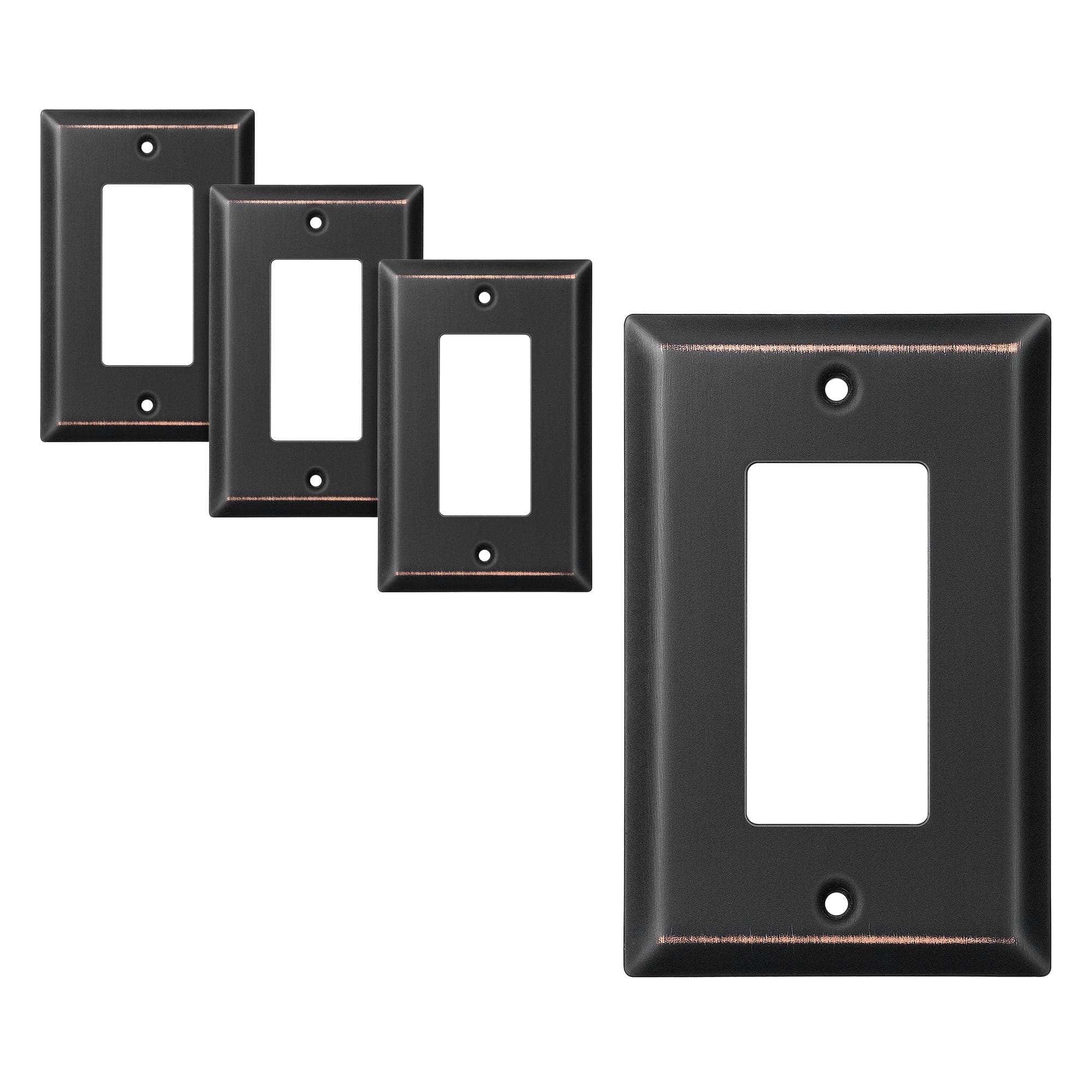 DEWENWILS 4-Pack Decorative Outlet Covers, Aged Bronze Wall Plates for ...