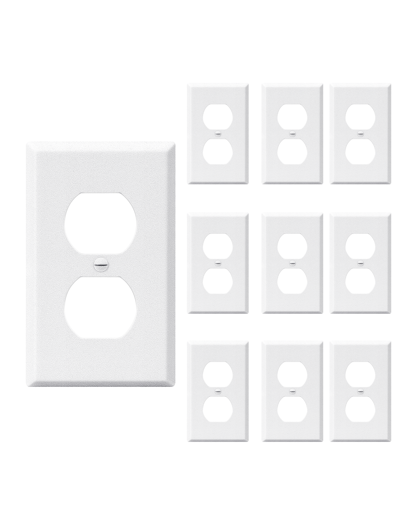 DEWENWILS Metal Duplex Wall Plate, UL Listed, Electrical Outlet Cover ...