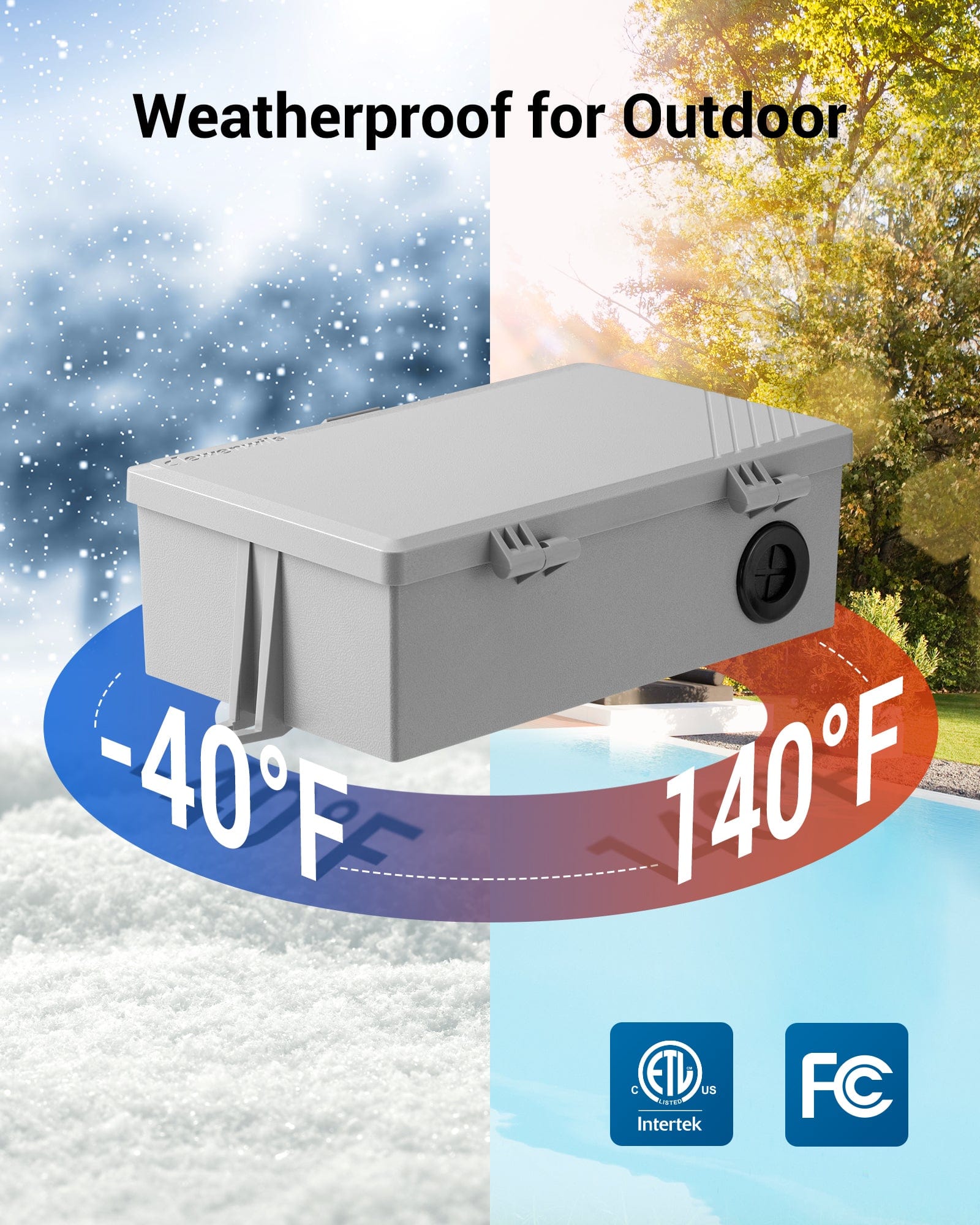 DEWENWILS WiFi Pool Pump Timer Box, Heavy Duty 40A 120-277 VAC 2HP for ...