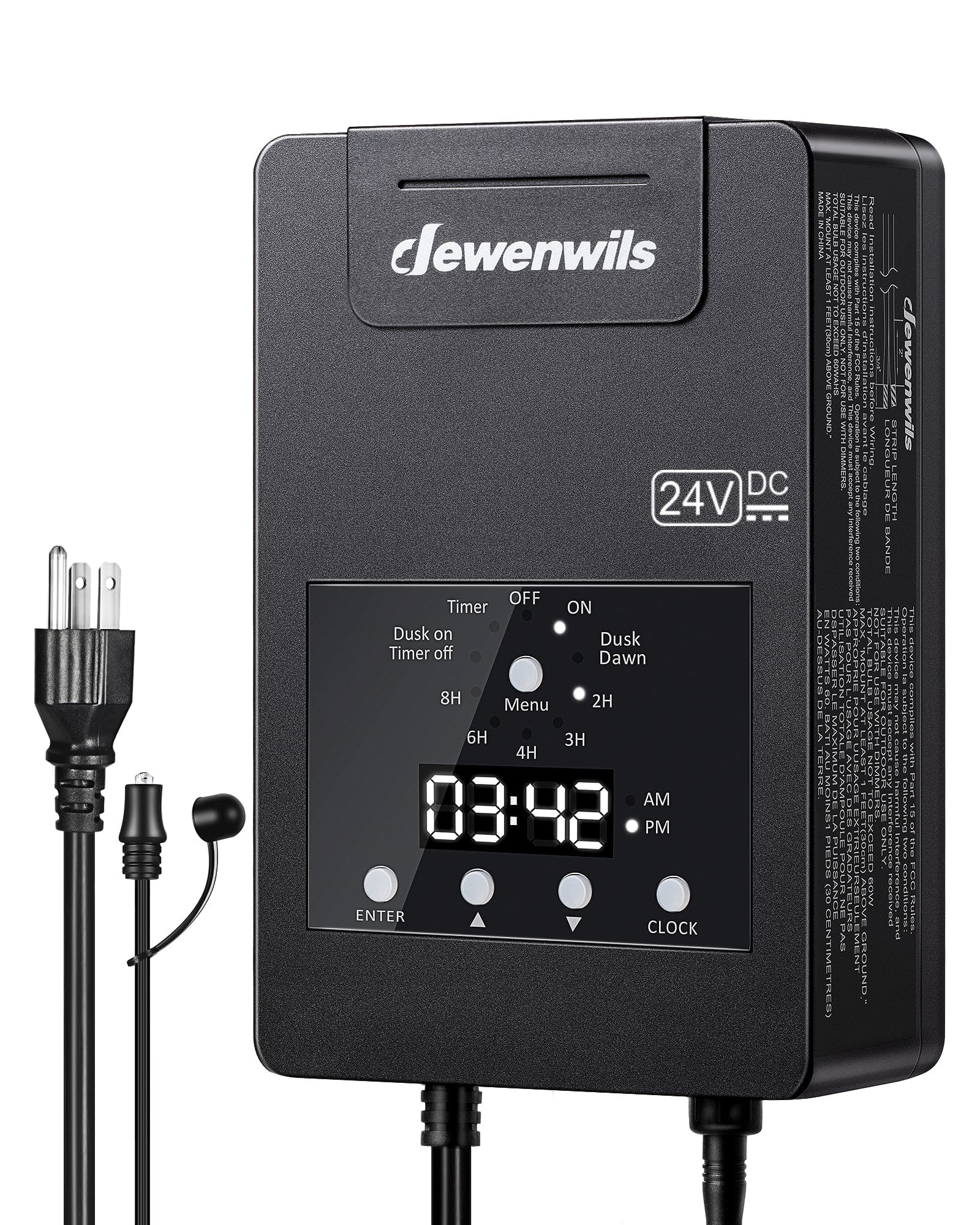DEWENWILS 120W Low Voltage Landscape Transformer with Timer & Photocell ...