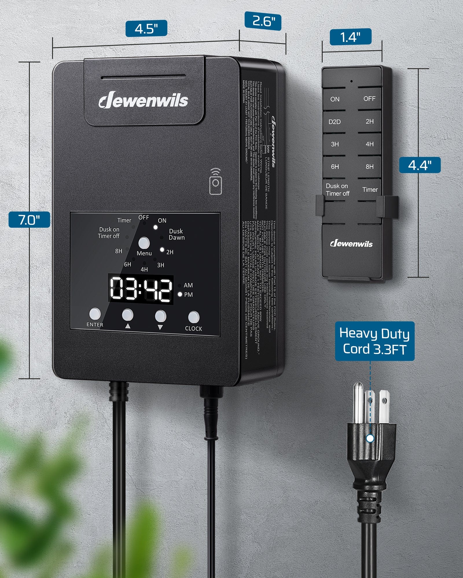DEWENWILS 120W Low Voltage Landscape Transformer with Remote Control ...