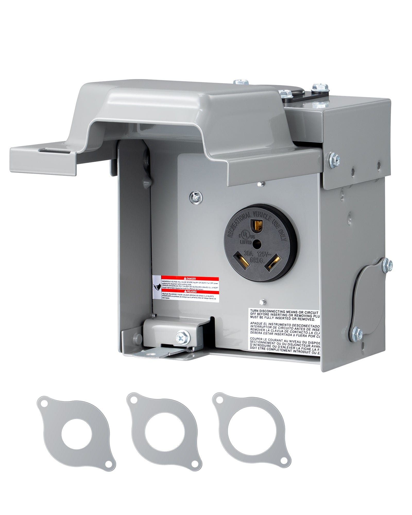 DEWENWILS 30 Amp RV Power Outlet Box, NEMA TT-30R 125V, Enclosed & Lockable