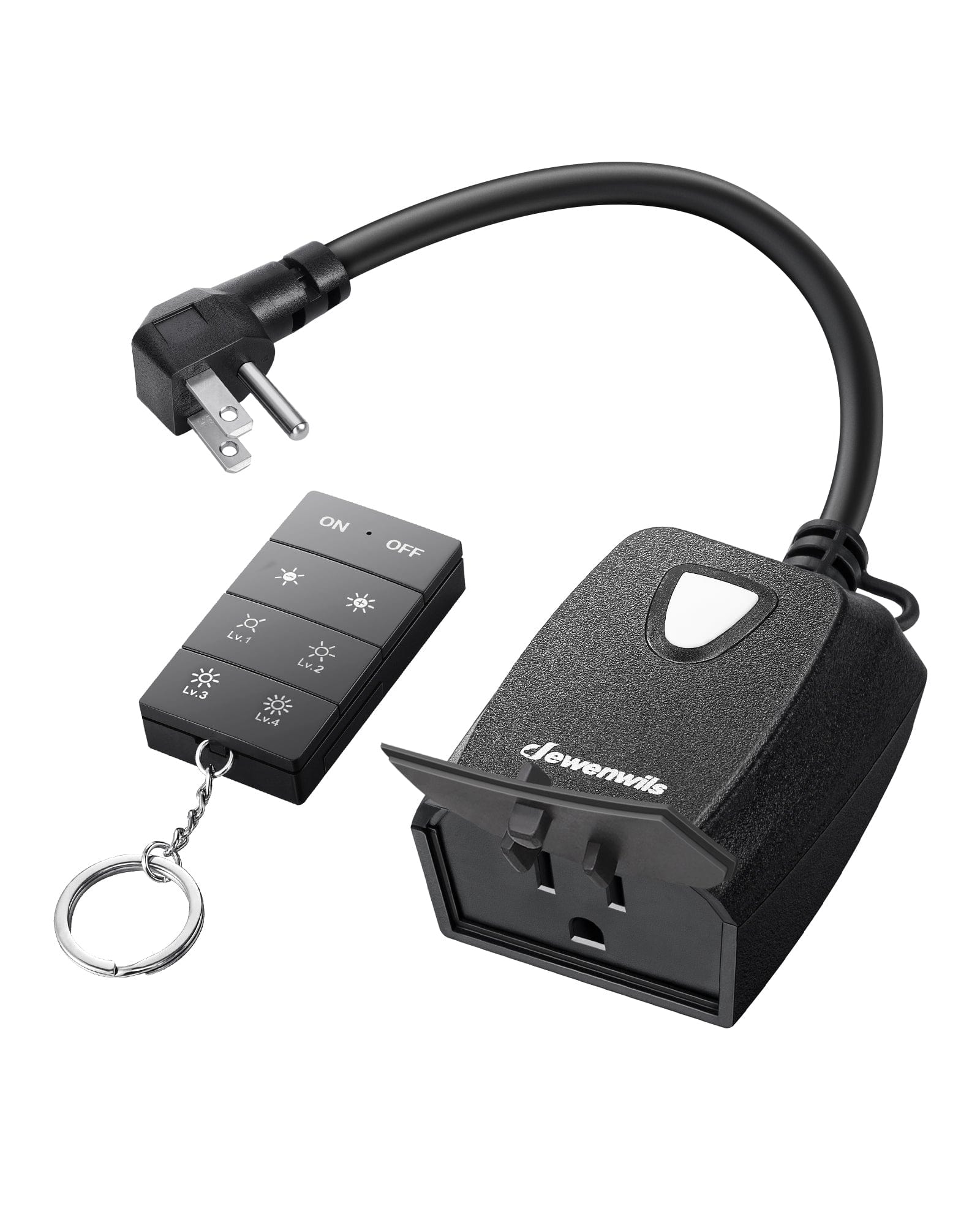 DEWENWILS Outdoor Dimmer, 100FT, IP44 Waterproof, 4 Level Brightness ...