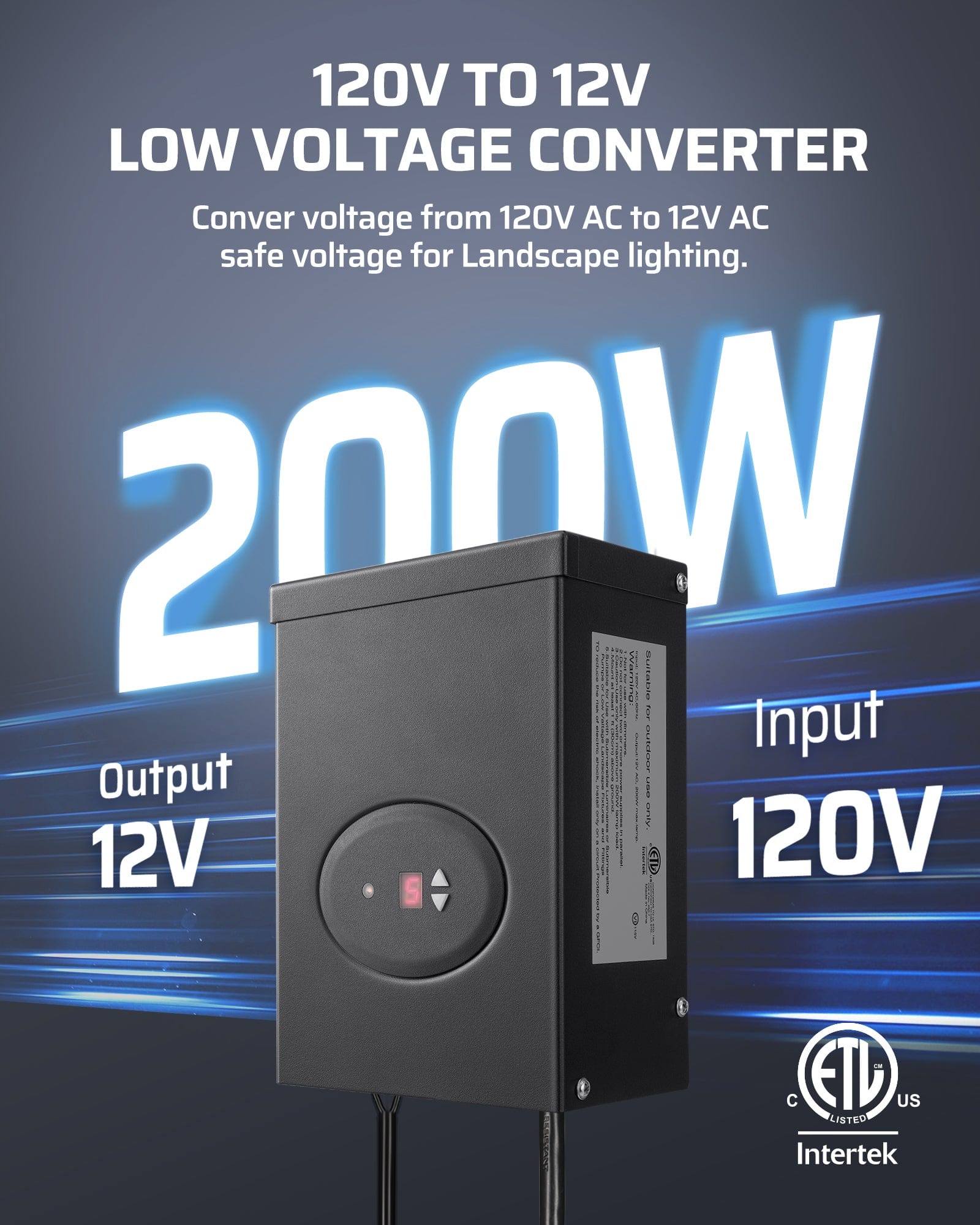 Dewenwils Wifi 200W Low Voltage Transformer with Countdown Timer, 120V ...