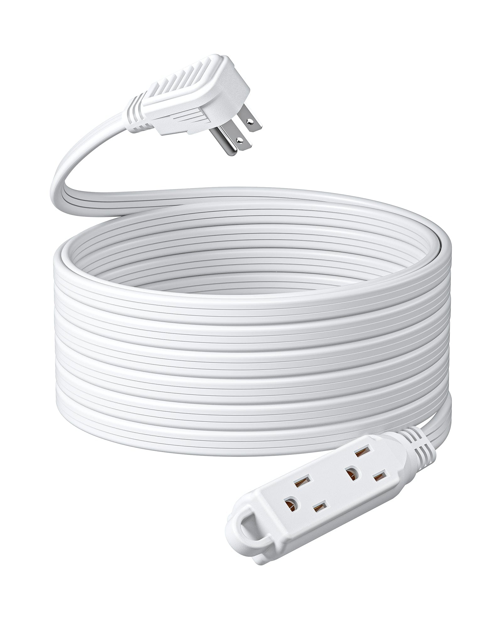 DEWENWILS 25ft 3 Outlet Extension Cord with Flat Plug, 16/3 Awg ...