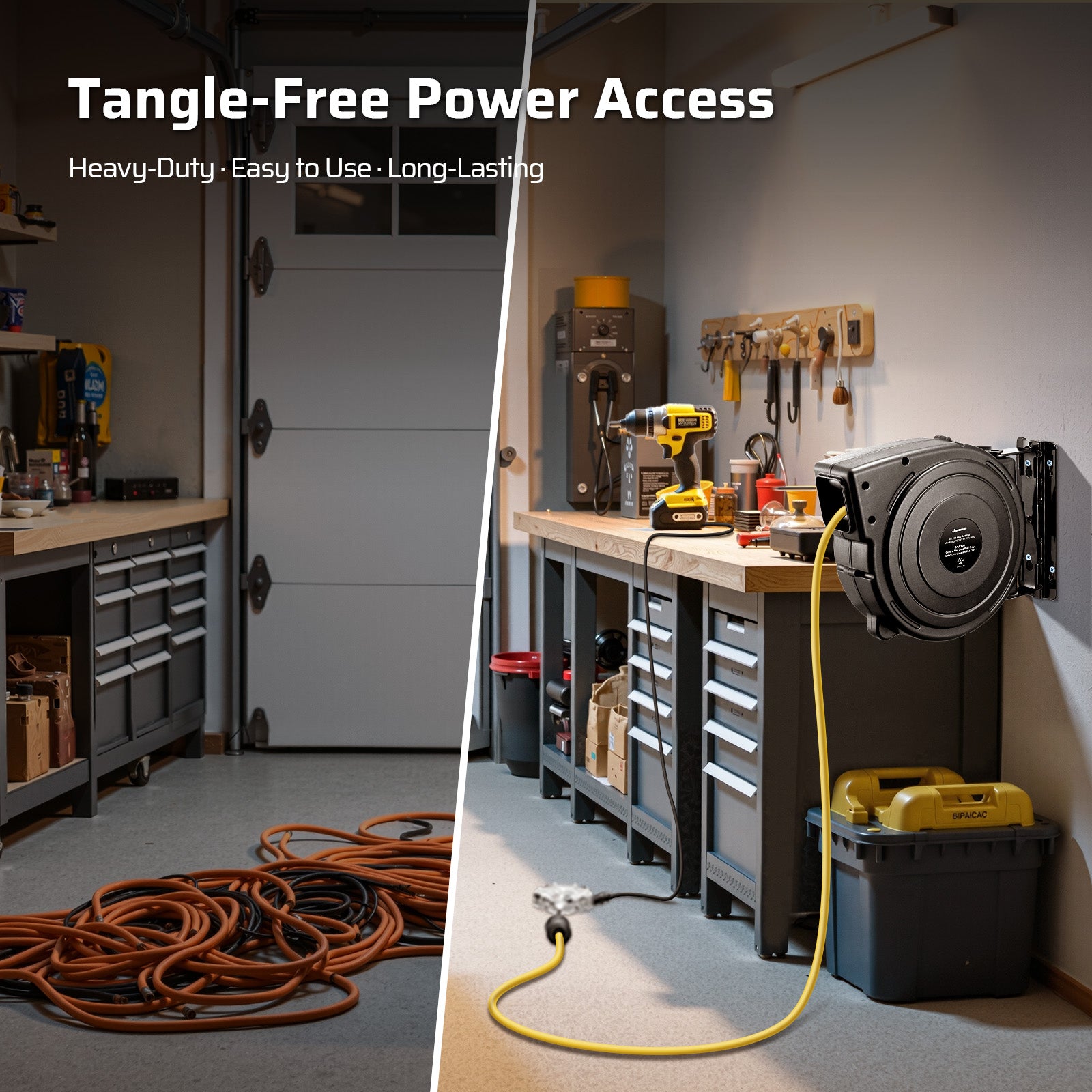 DEWENWILS | Retractable Extension Cord Reel