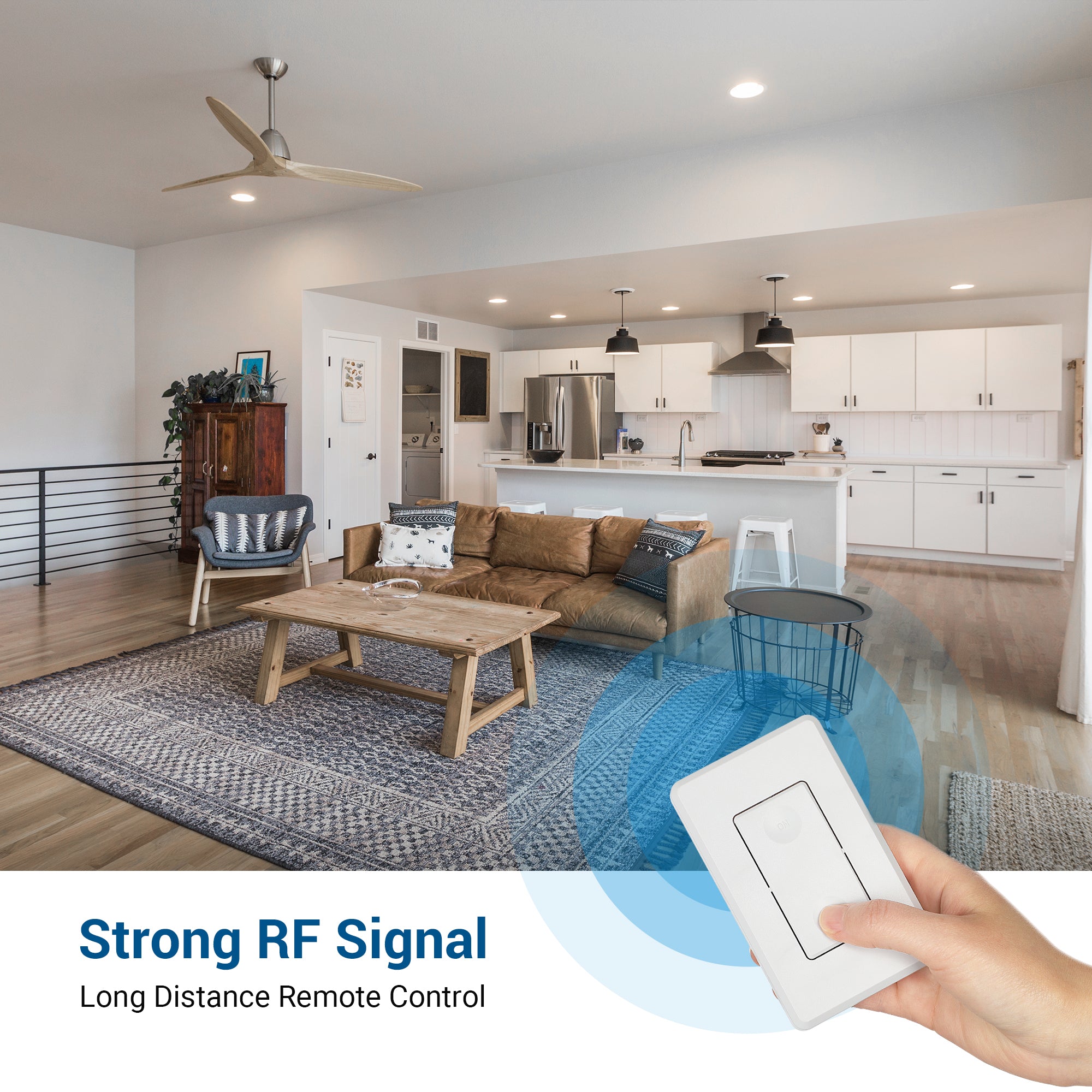 DEWENWILS Wireless Remote Control Light Switch and Receiver, 100 Ft RF ...