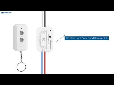 DEWENWILS Wireless Remote Control Light Switch and Receiver, 100 Ft RF ...